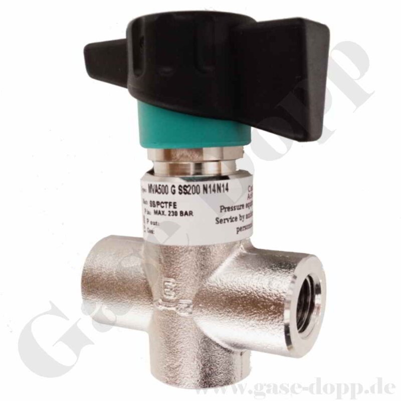 Membranabsperrventil Membranventil Absperrventil - 230 bar - beidseitig 1/4" NPT IG - Edelstahl ...