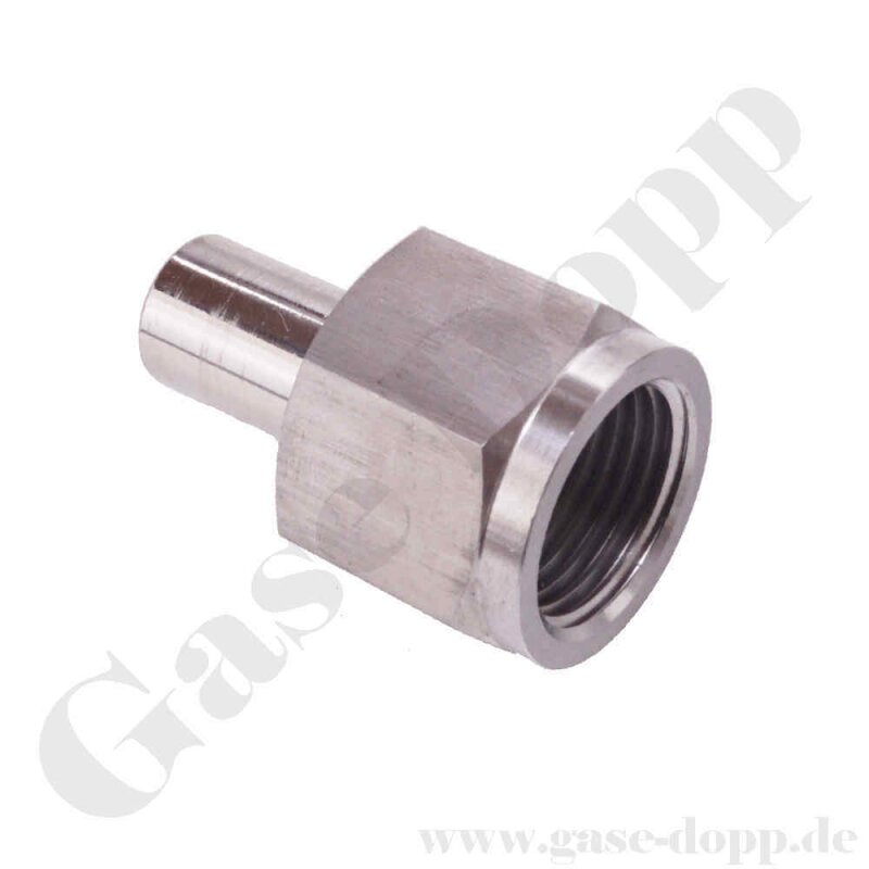 Flaschenanschluss DIN 477-1 Nr.6 - W21,8x1/14" IG ÜM x G 1/4" AG - Argon CO2 Helium 200 bar ...