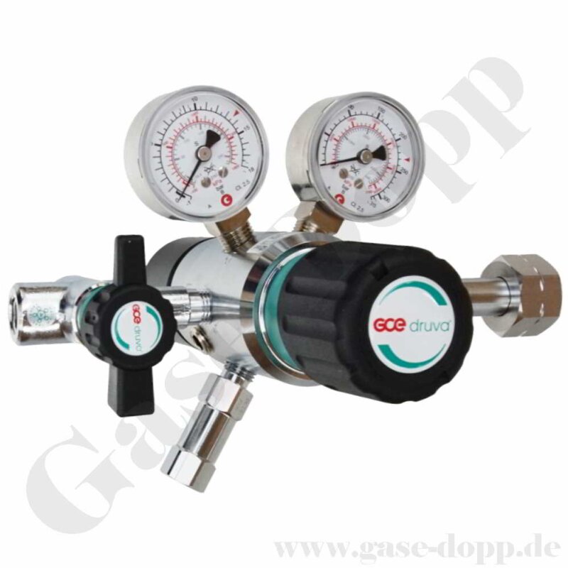 Flaschendruckminderer Wasserstoff / Formiergas 200 bar 2-stufig bis 10 ...