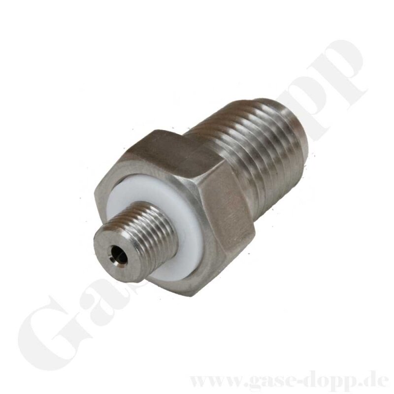 Flaschenanschluss CGA-110 x 1/4" NPT AG - Länge 1,25" - Edelstahl CGA ...