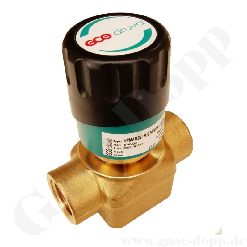 Regulierventil mit Absperrfunktion Membranventil - 40 bar - IN / OUT 1/2" NPT IG - 2 Ports - DN8 ...