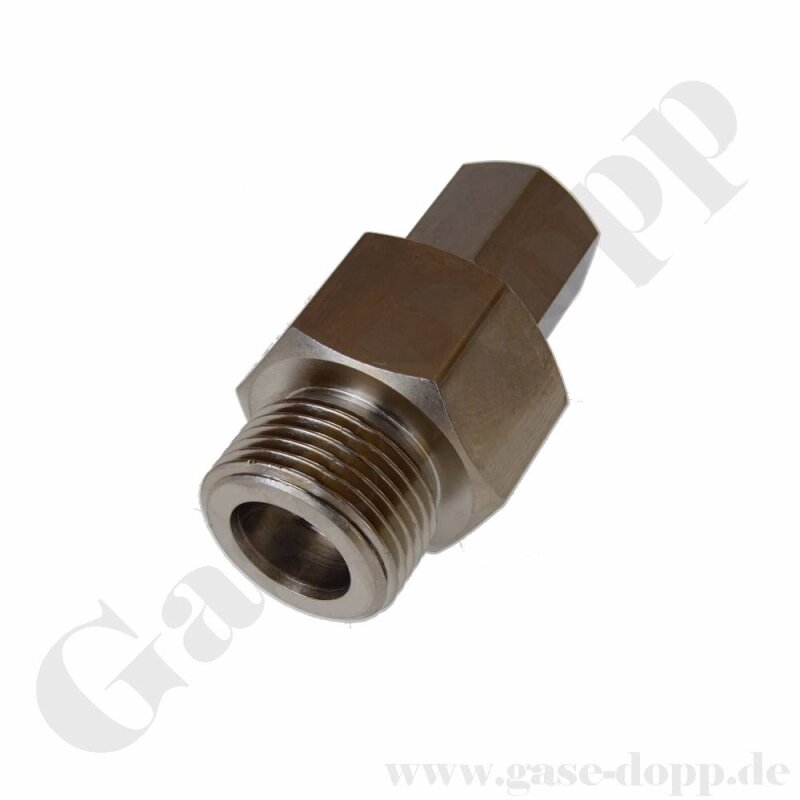 Reduzierung W24,32x1/14" AG x 1/4" NPT IG - Adapter DIN 477-1 Nr.10 - mehrteilig gedichtet - 200 ...